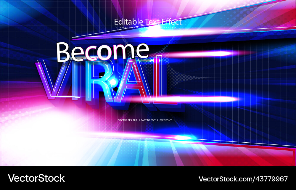 Viral trend text effect Royalty Free Vector Image