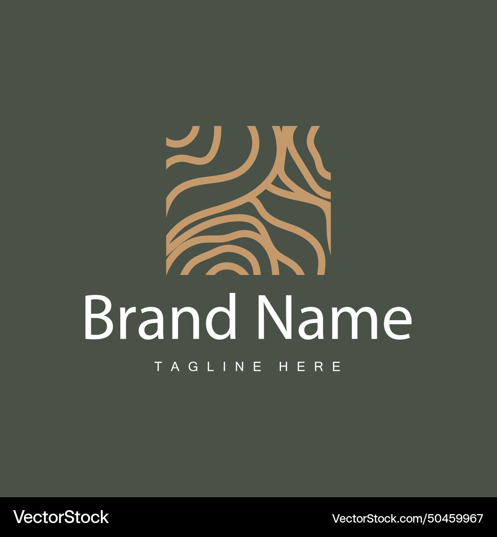 Wood logo design structure layers forest tree Vector Image