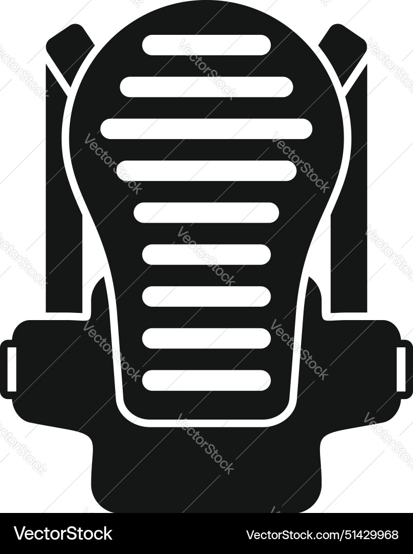 Black backpack icon isolated on white Royalty Free Vector