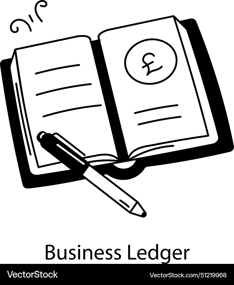 Business ledger Royalty Free Vector Image - VectorStock