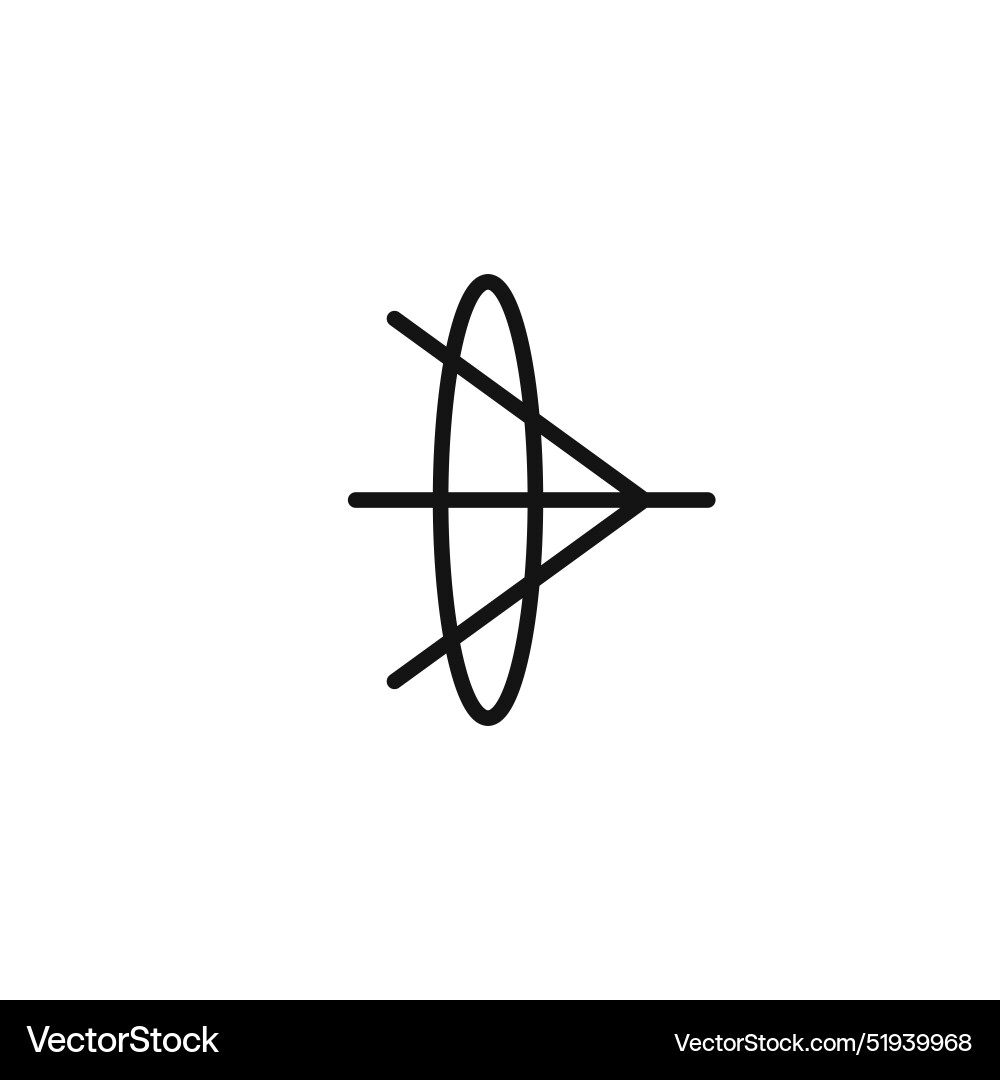 Convex icon logo sign outline Royalty Free Vector Image