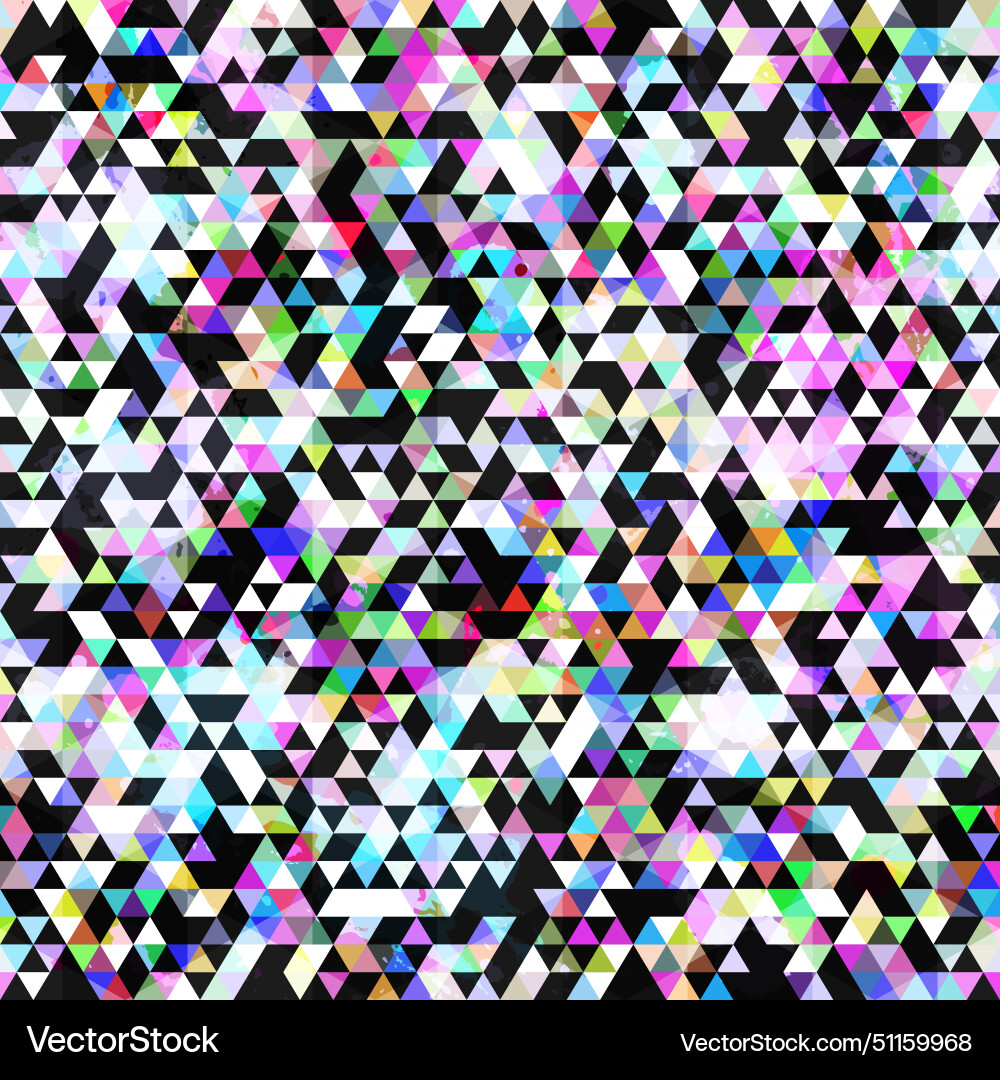 Grunge triangles seamless pattern Royalty Free Vector Image