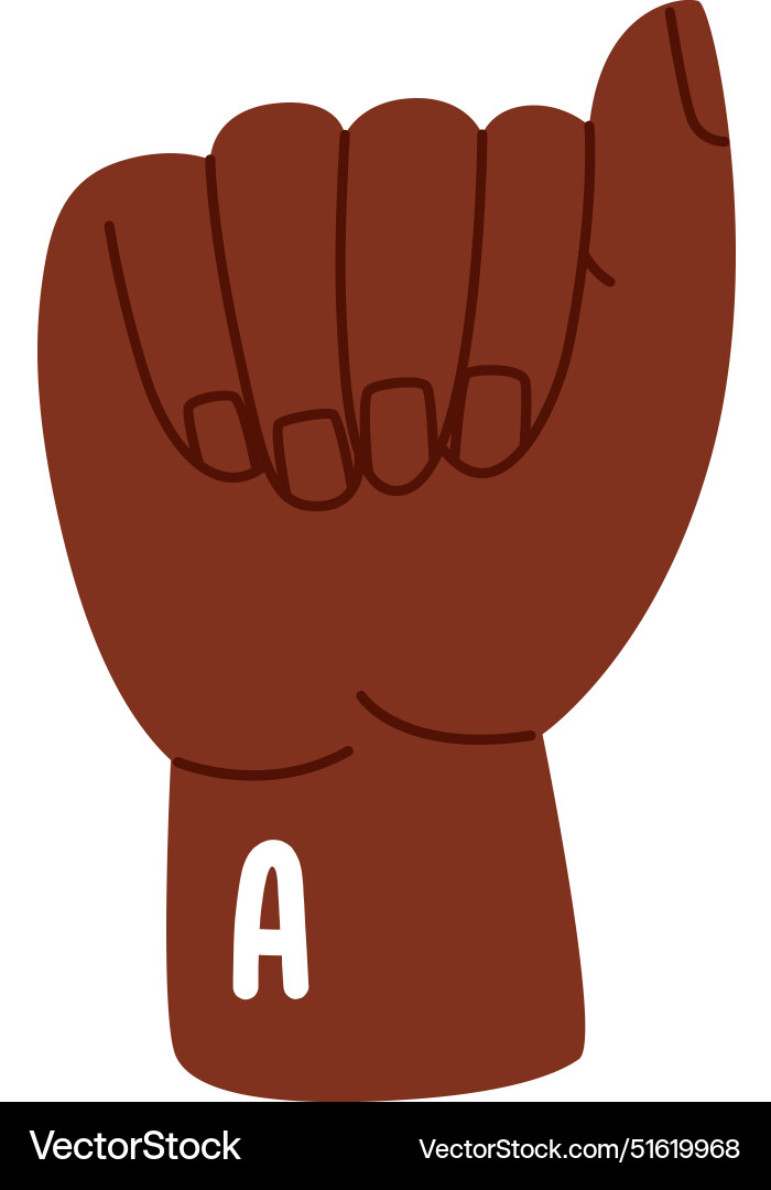 Hand sign alphabet a letter – Royalty-Free Vector | VectorStock