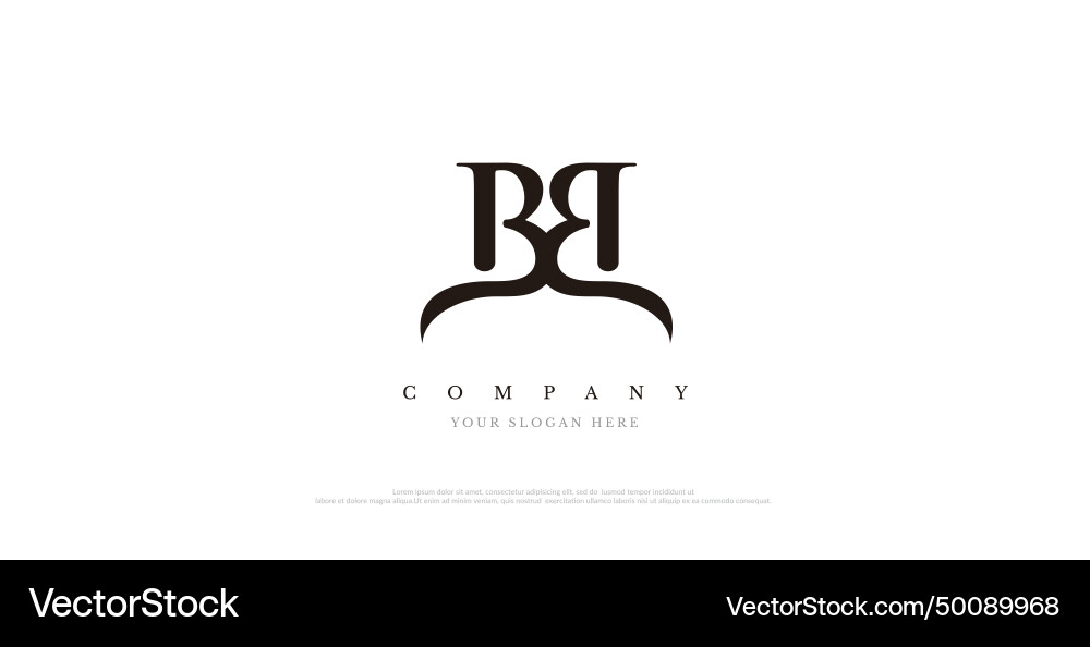 Initial bb logo design Royalty Free Vector Image