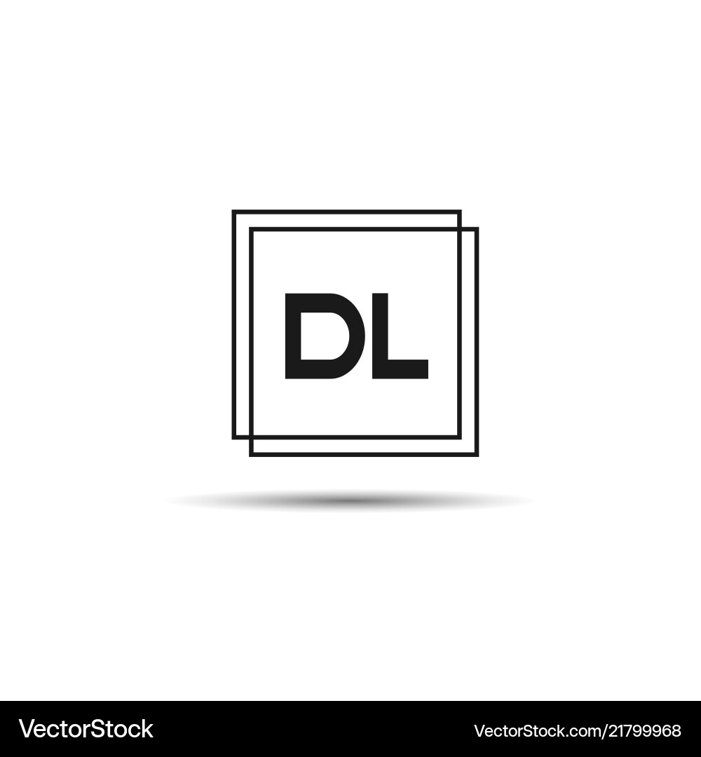Initial letter dl logo template design Royalty Free Vector