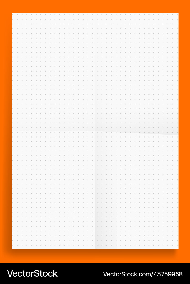 Mockup crumpled standart dotted blank series a4 Vector Image