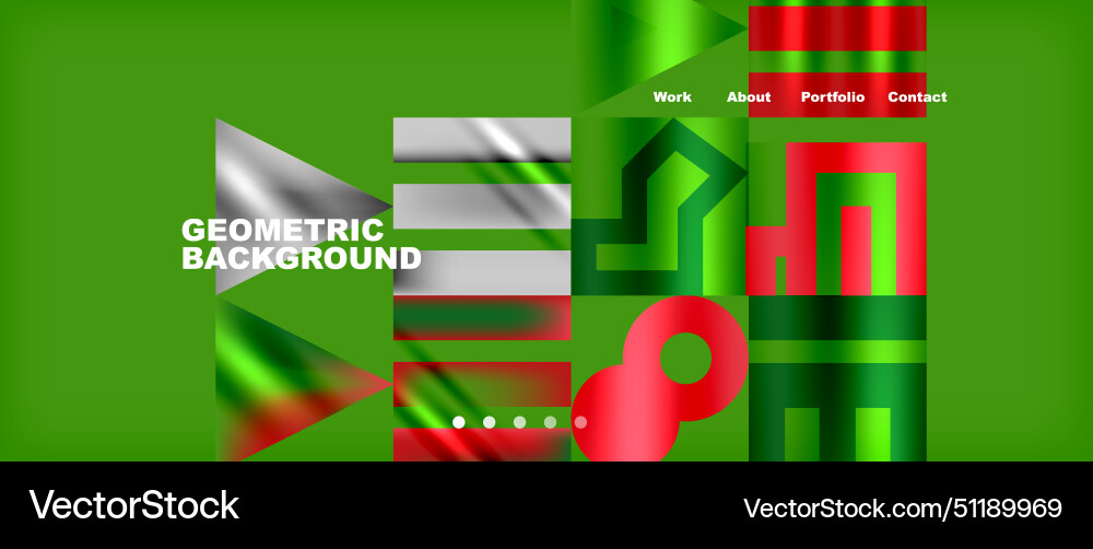 A logo with geometric shapes in red white Vector Image