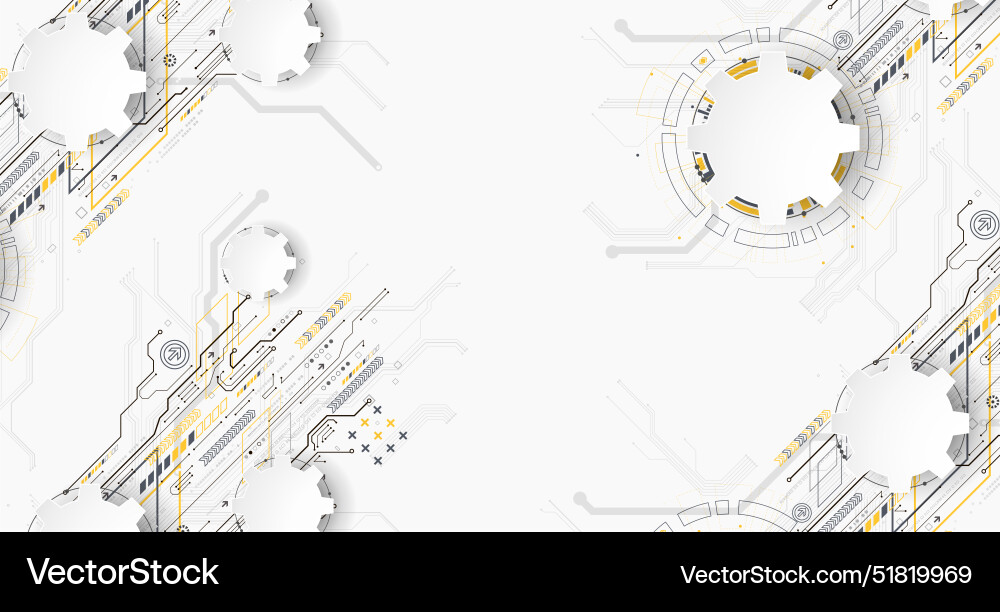 Abstrakte Technologie Hintergrundzahnräder Kunst Vektorbild