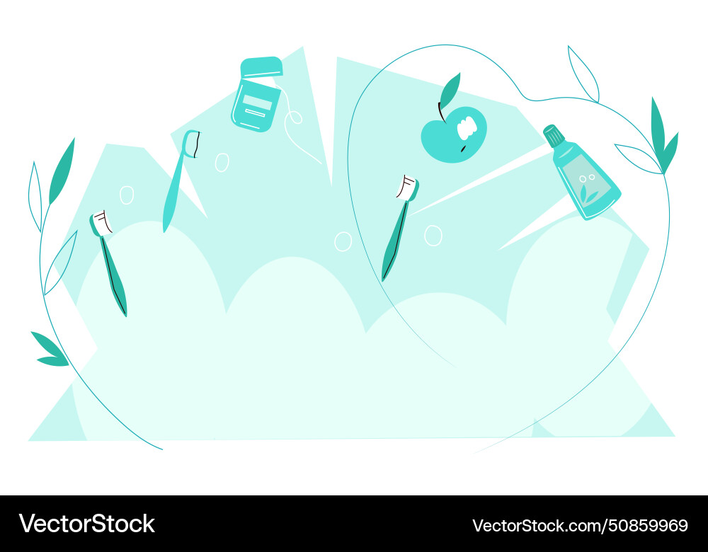 Banner background for dentistry and oral health Vector Image