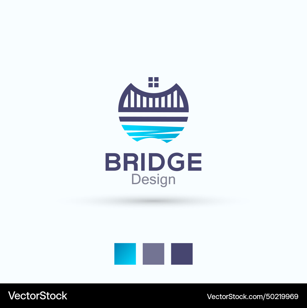 Bridge logo design Royalty Free Vector Image - VectorStock