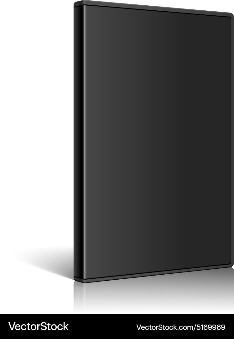 Cool realistic case for dvd or cd disk Royalty Free Vector