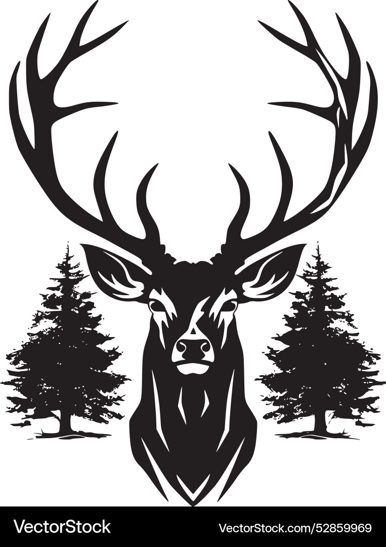 Elk - minimalist and simple silhouette Royalty Free Vector