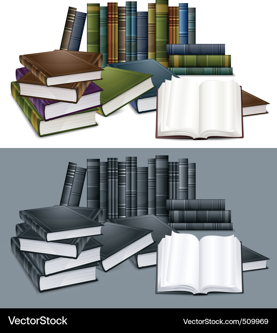 Library books Royalty Free Vector Image - VectorStock