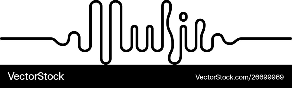 Musical Soundwave Text Royalty Free Vector Image