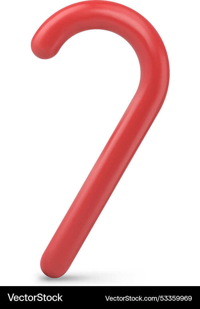 Realistic red christmas candy cane twisted Vector Image