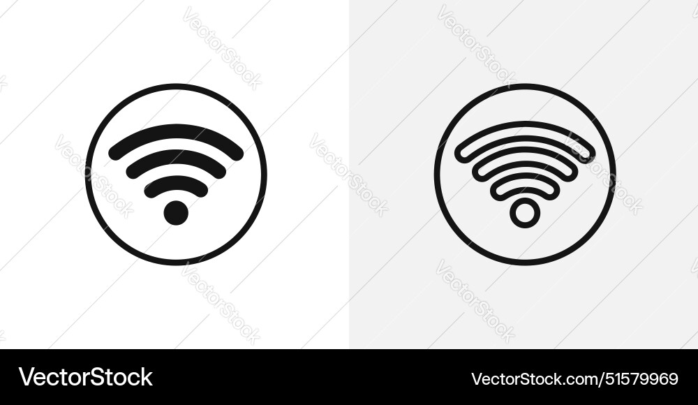 Wifi icon set Royalty Free Vector Image - VectorStock