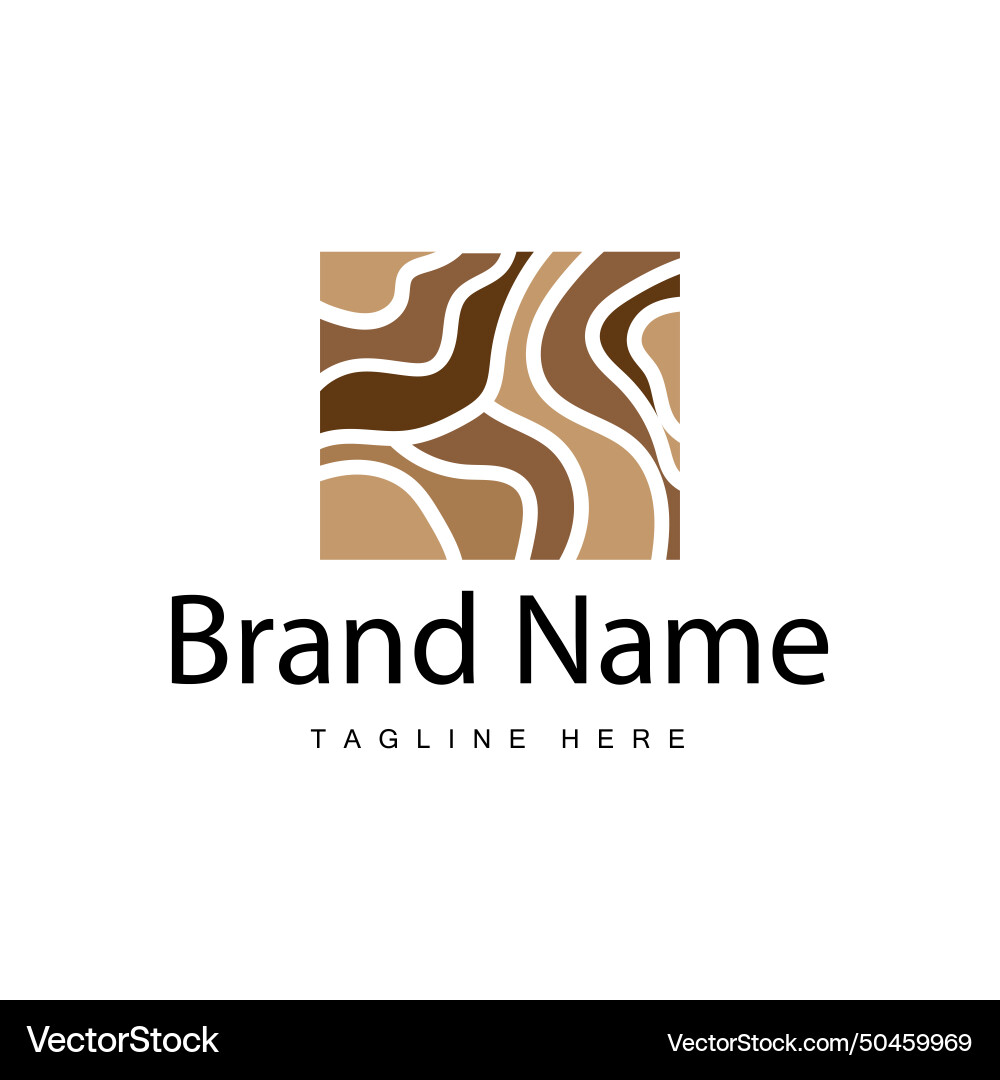 Wood logo design structure layers forest tree Vector Image