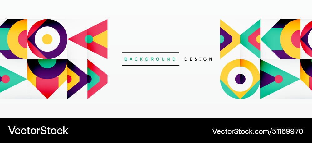 A colorful geometric pattern with arrows Vector Image