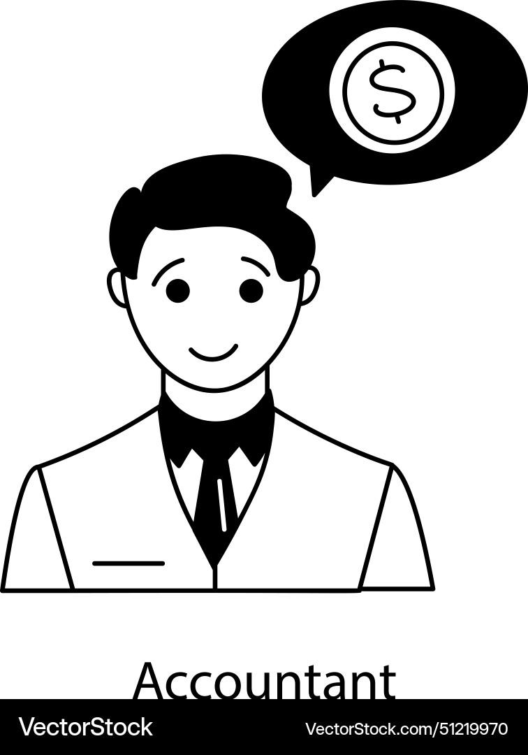 Accountant Royalty Free Vector Image - VectorStock