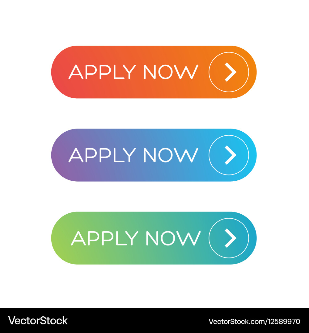Apply now button set Royalty Free Vector Image