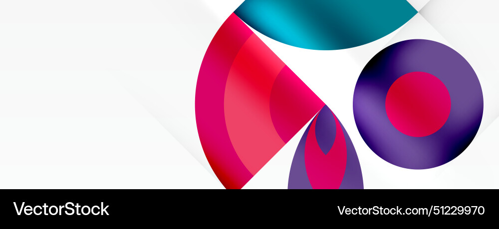 Artistic design with red blue and purple circles Vector Image