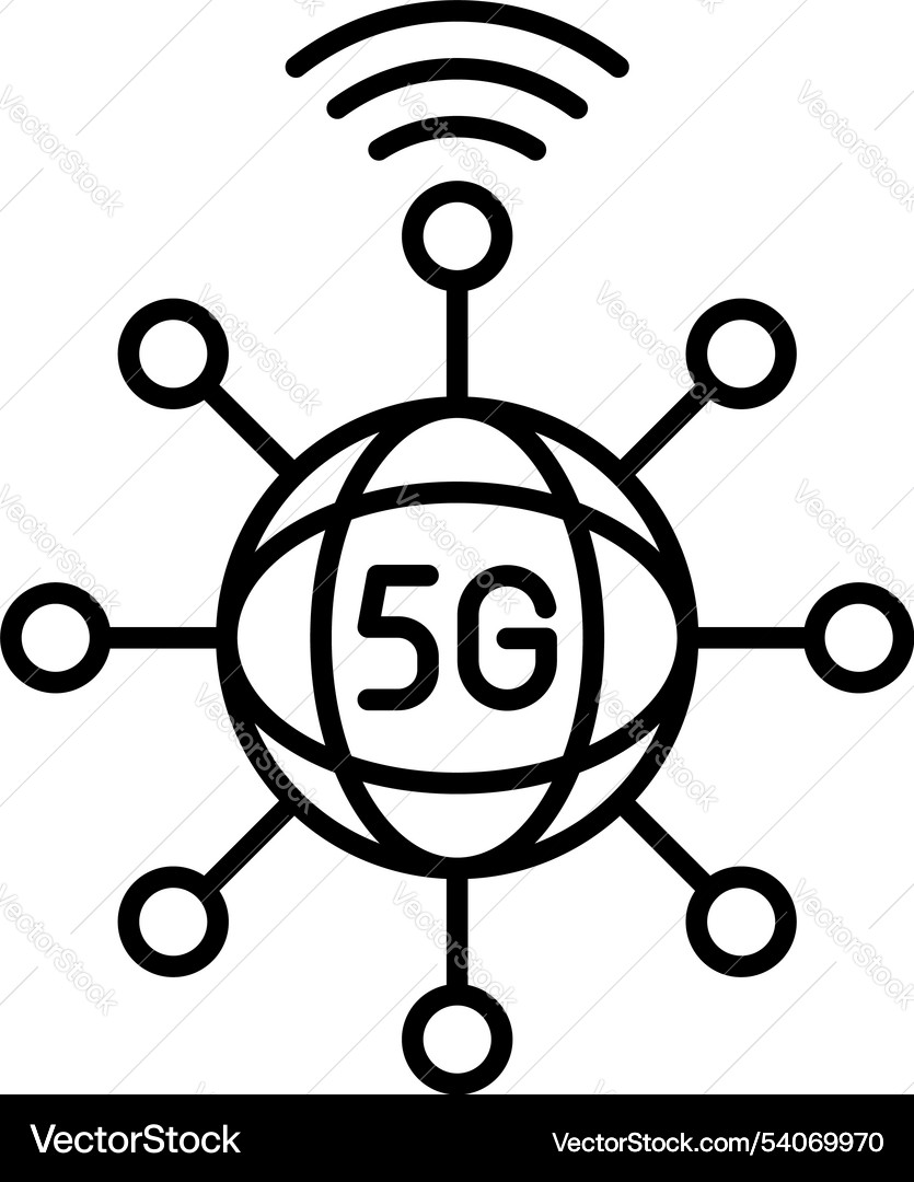 Connection line icon design Royalty Free Vector Image