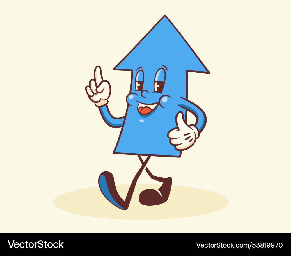 Cute geometric arrow character Royalty Free Vector Image