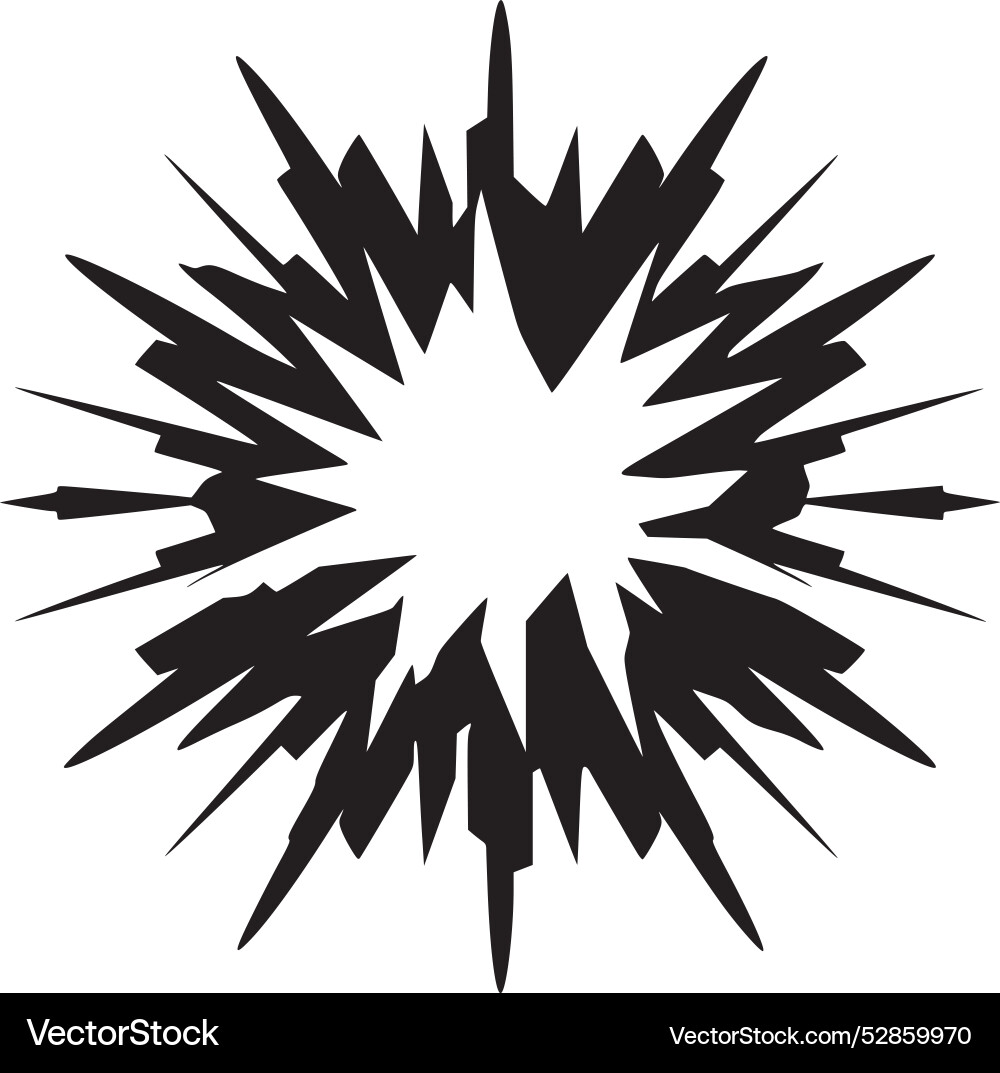 Explosion - minimalist and simple silhouette Vector Image