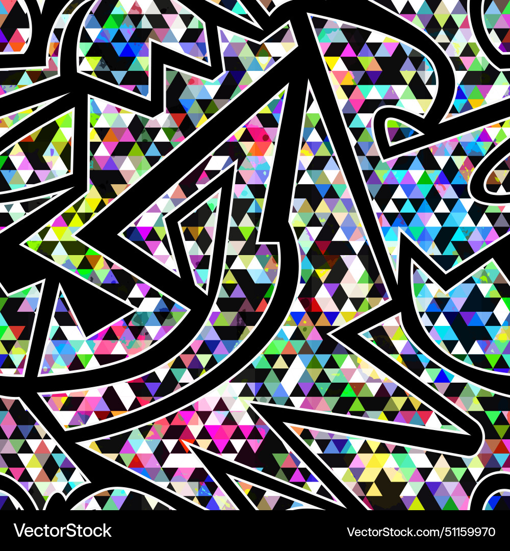 Iridescent geometric seamless pattern Royalty Free Vector