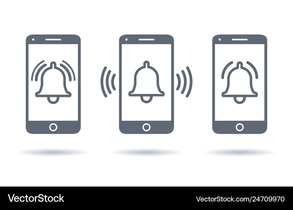 Mobile phone alert message icon Royalty Free Vector Image