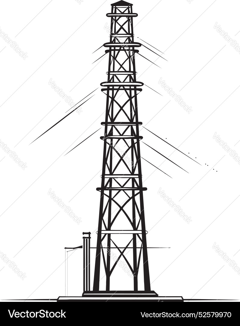 Powerperimeter iconic emblem for electric power Vector Image