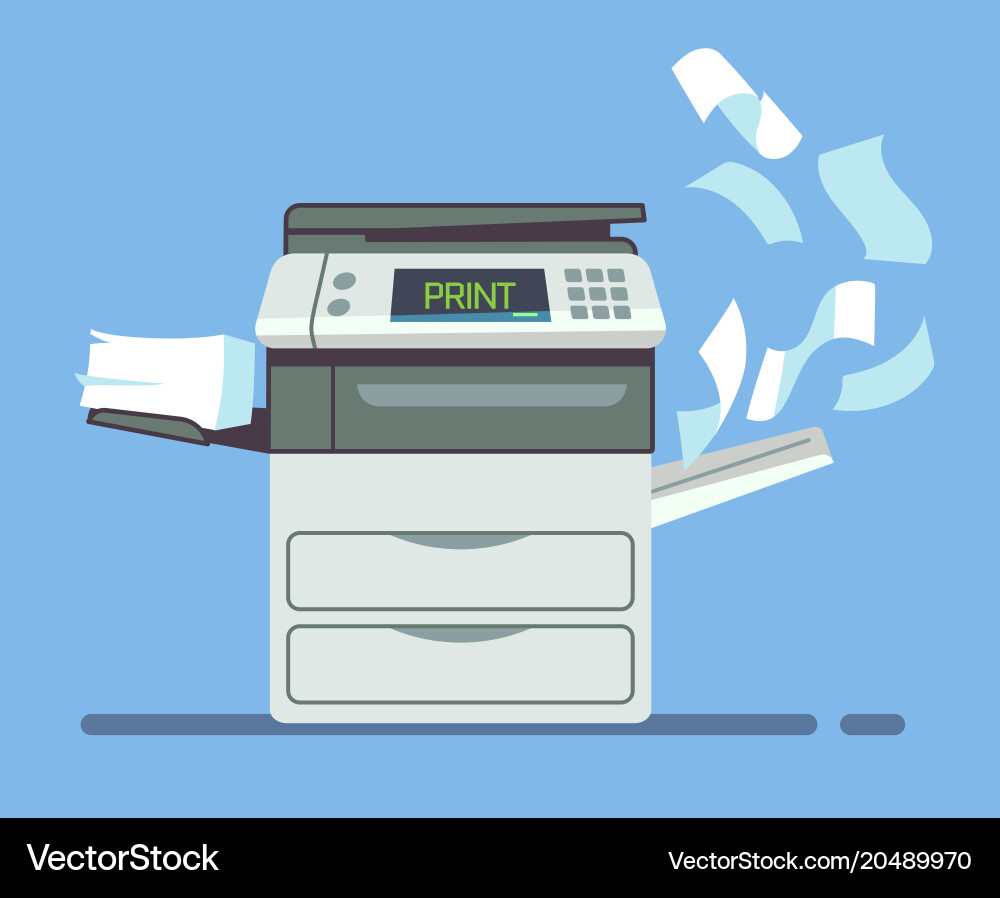 Professional office copier multifunction printer Vector Image