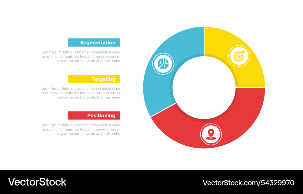 Stp marketing analysis infographics template Vector Image