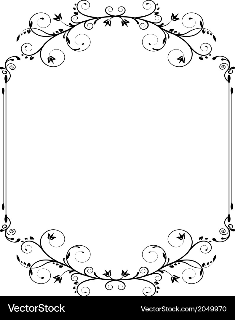 Vintage Swirl Frame Royalty Free Vector Image - VectorStock