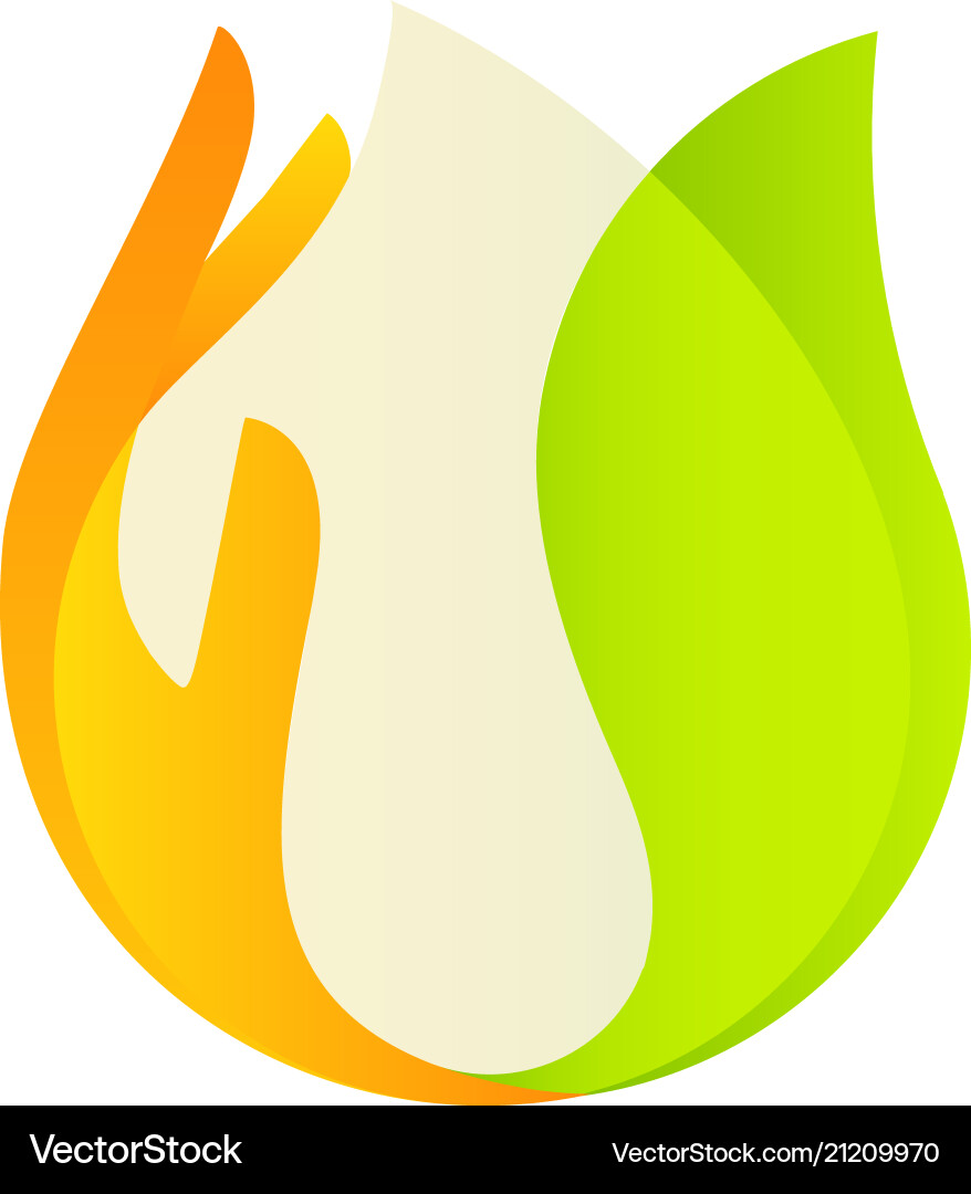 White drop logo organic natural product Royalty Free Vector