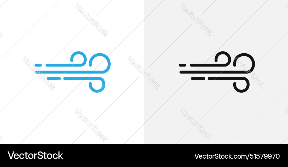 Wind icon set Royalty Free Vector Image - VectorStock