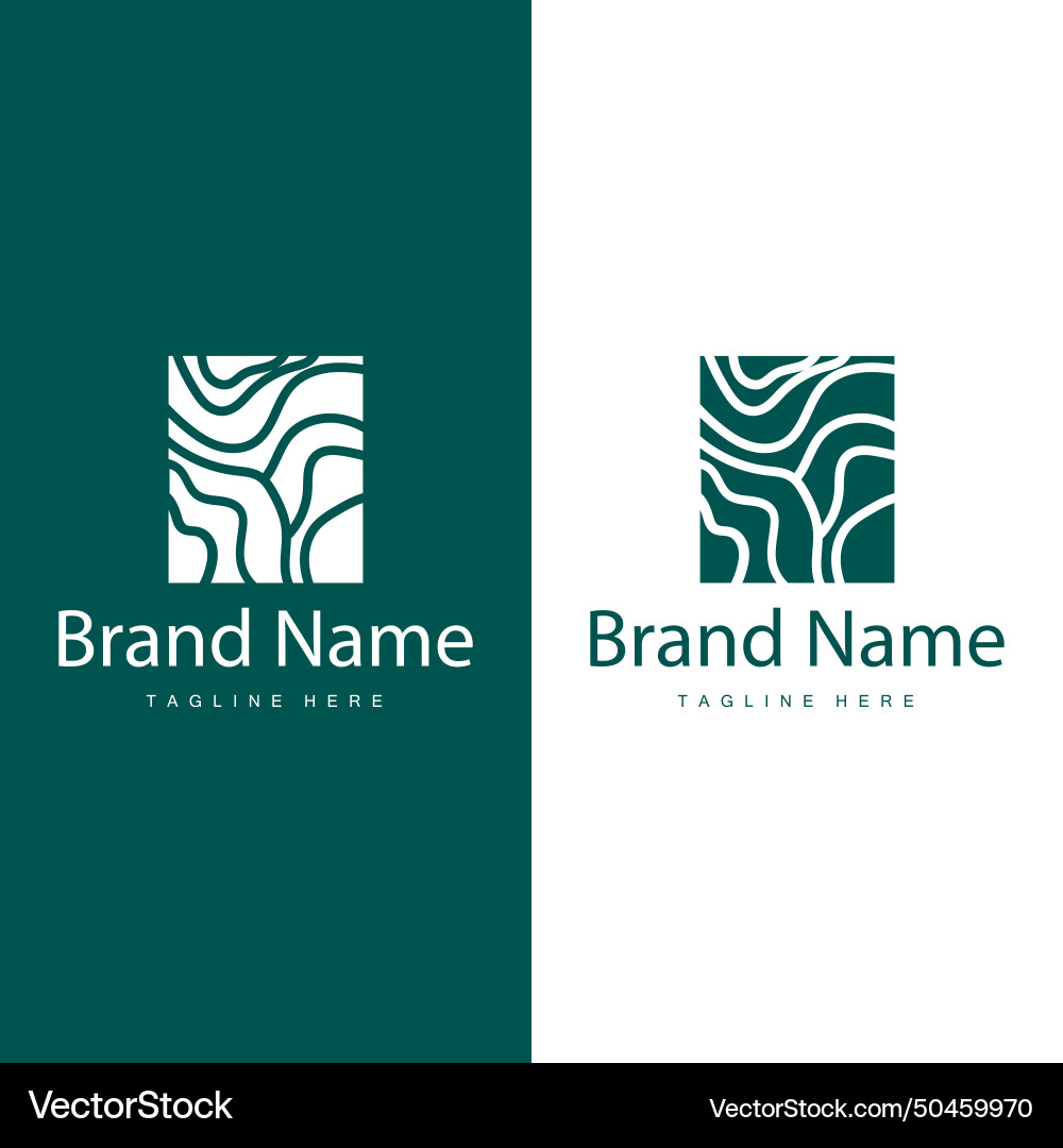 Wood logo design structure layers forest tree Vector Image