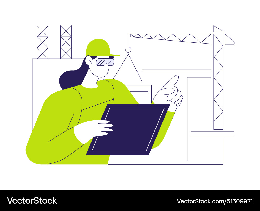 Civil engineer abstract concept Royalty Free Vector Image