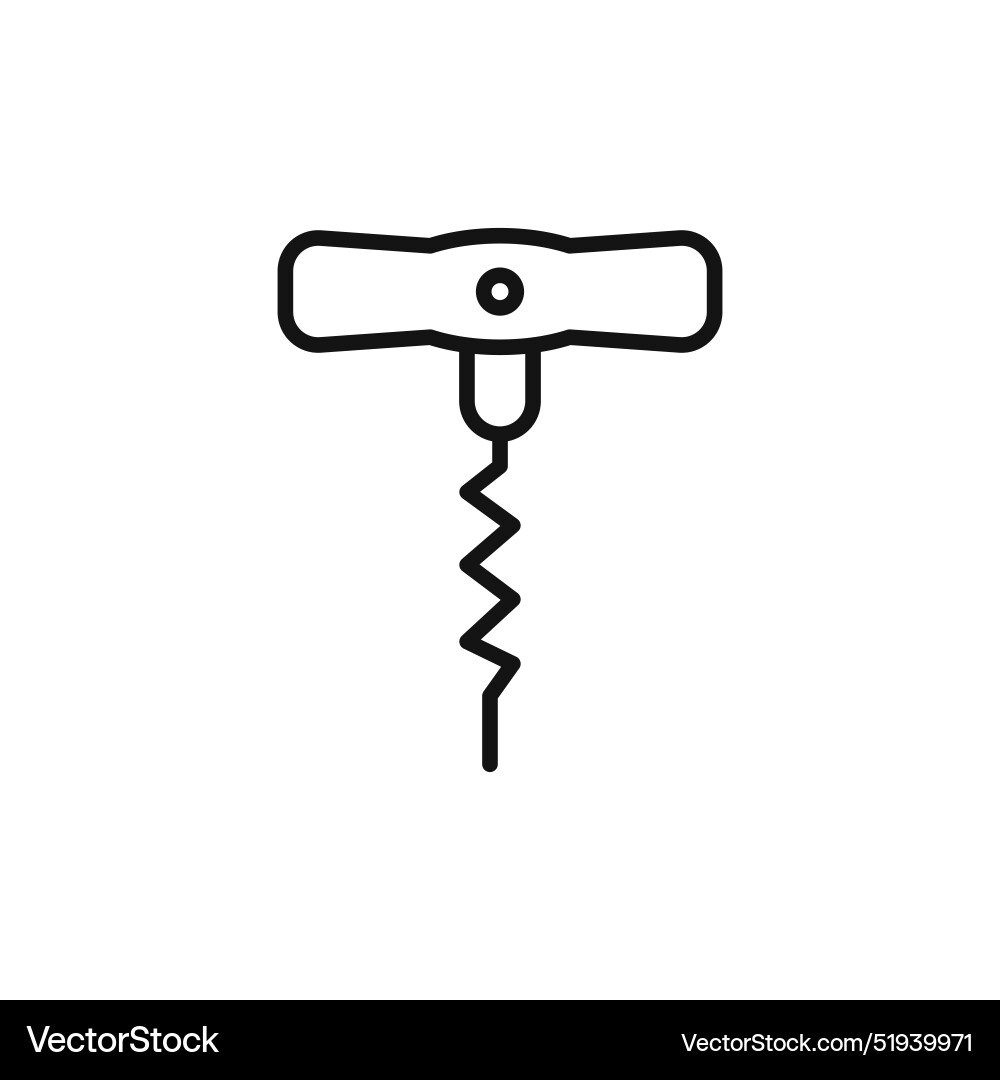 Corkscrew icon logo sign outline Royalty Free Vector Image