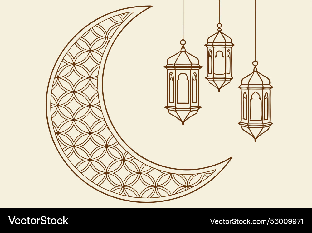 Elegant islamic elements background featuring Vector Image