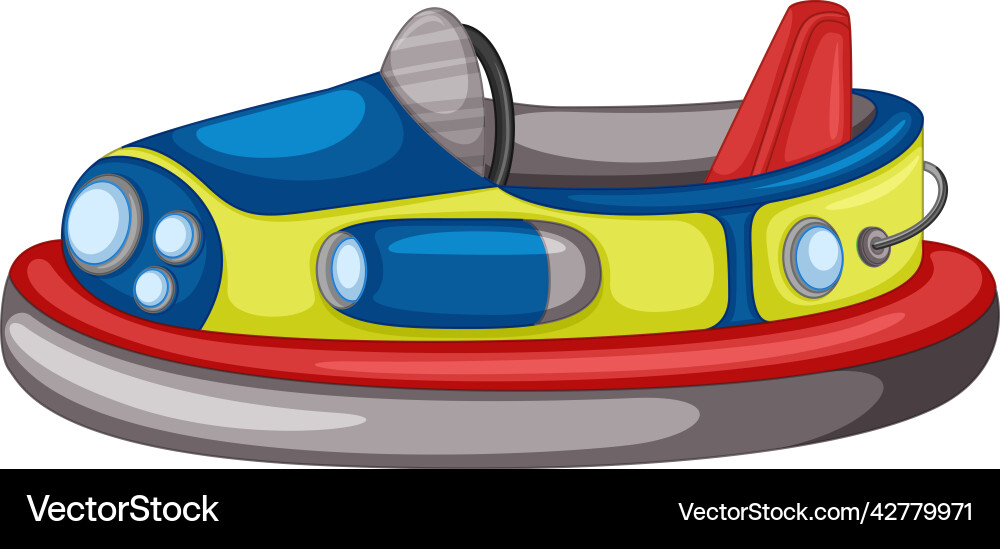 Isolated bumper car cartoon Royalty Free Vector Image