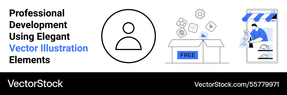 Professional growth tools represented through Vector Image