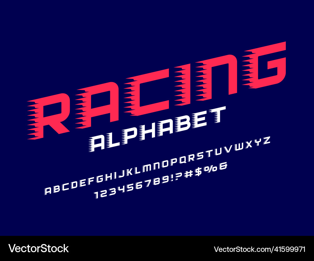 Speed font Royalty Free Vector Image - VectorStock