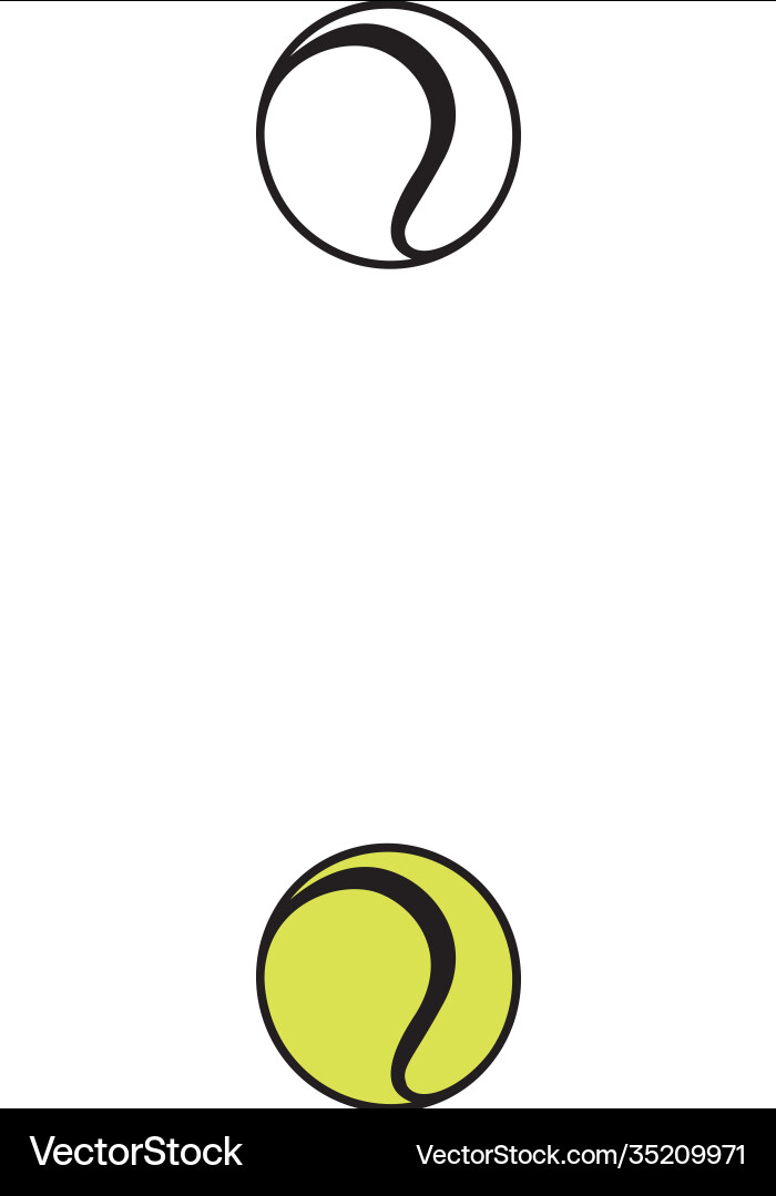 Tennis ball Royalty Free Vector Image - VectorStock
