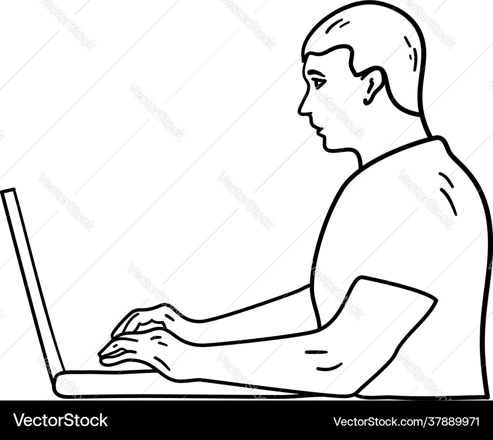 Writer at work icon Royalty Free Vector Image - VectorStock