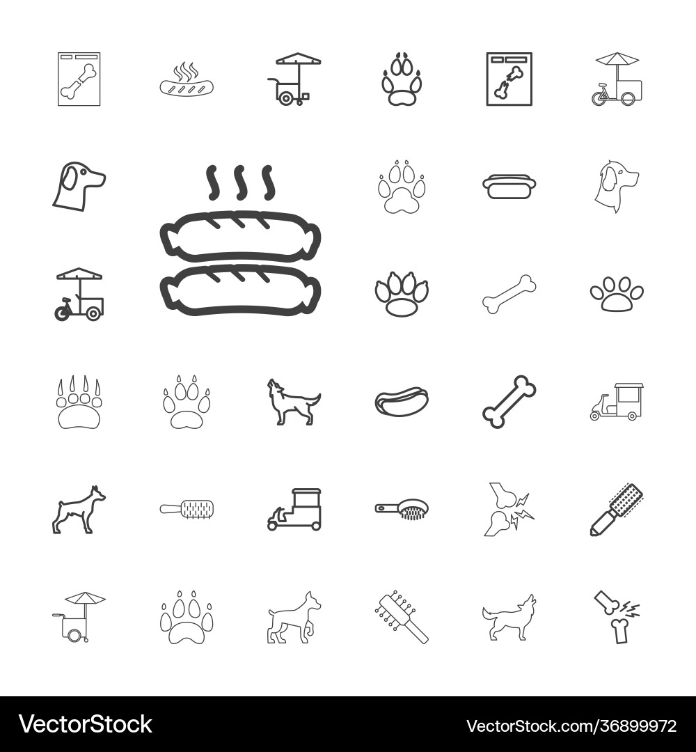 33 dog icons Royalty Free Vector Image - VectorStock