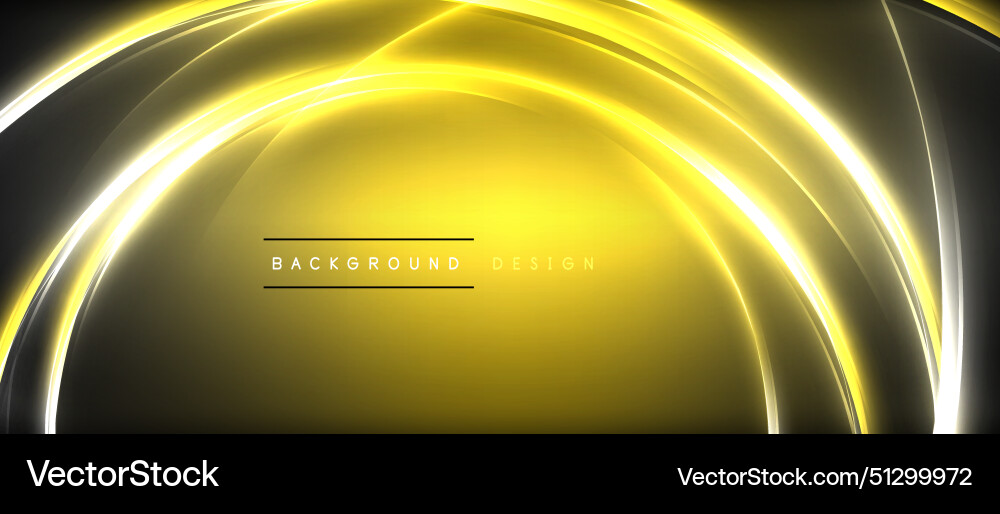 Amber circle on yellow and black background Vector Image