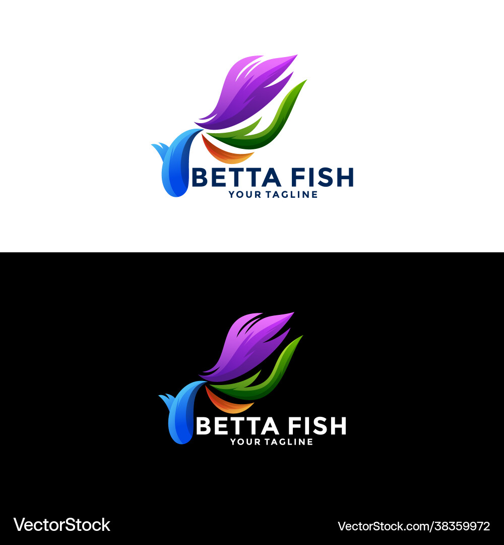 Betta fish logo Royalty Free Vector Image - VectorStock