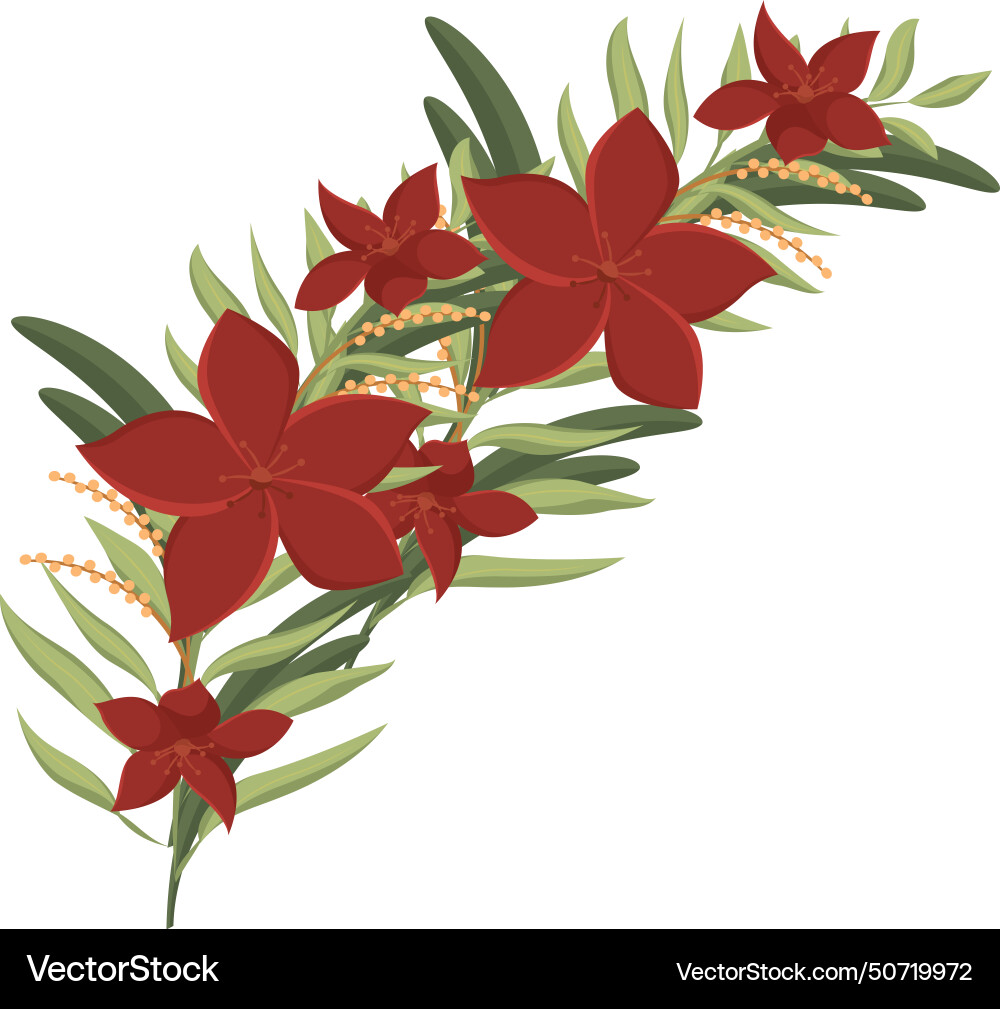 Colored flowers spring season Royalty Free Vector Image
