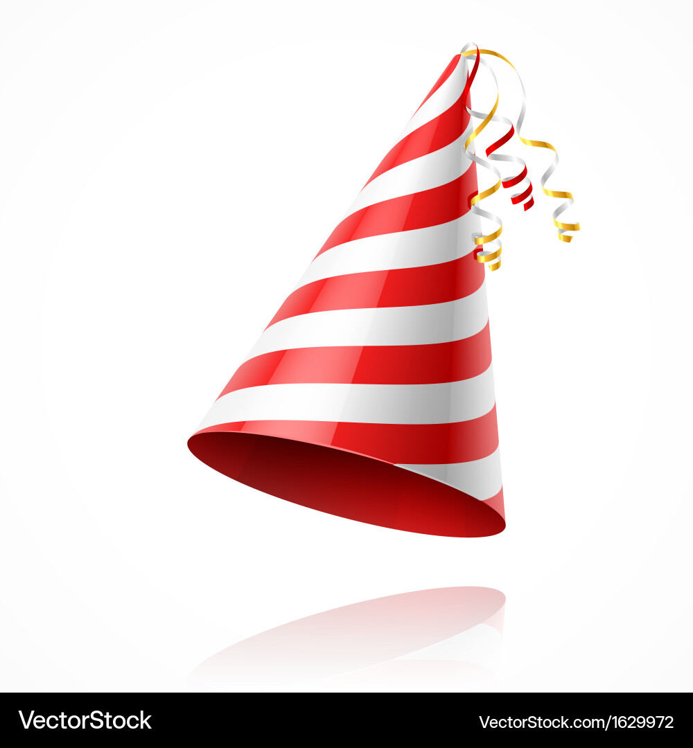 Colorful Party Hat Royalty Free Vector Image - VectorStock